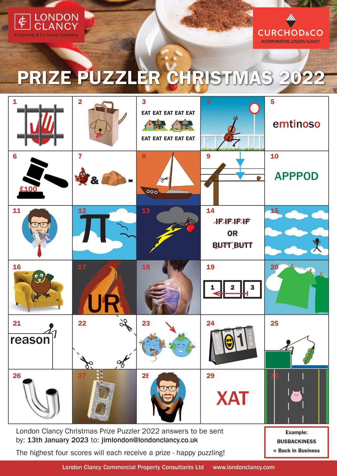 Christmas Puzzler 2022 answers - Curchod & Co